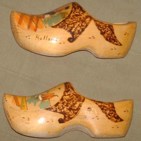 Simson | Art | Pair Of Simson Wooden Carved Holland Clogs Shoes | Poshmark